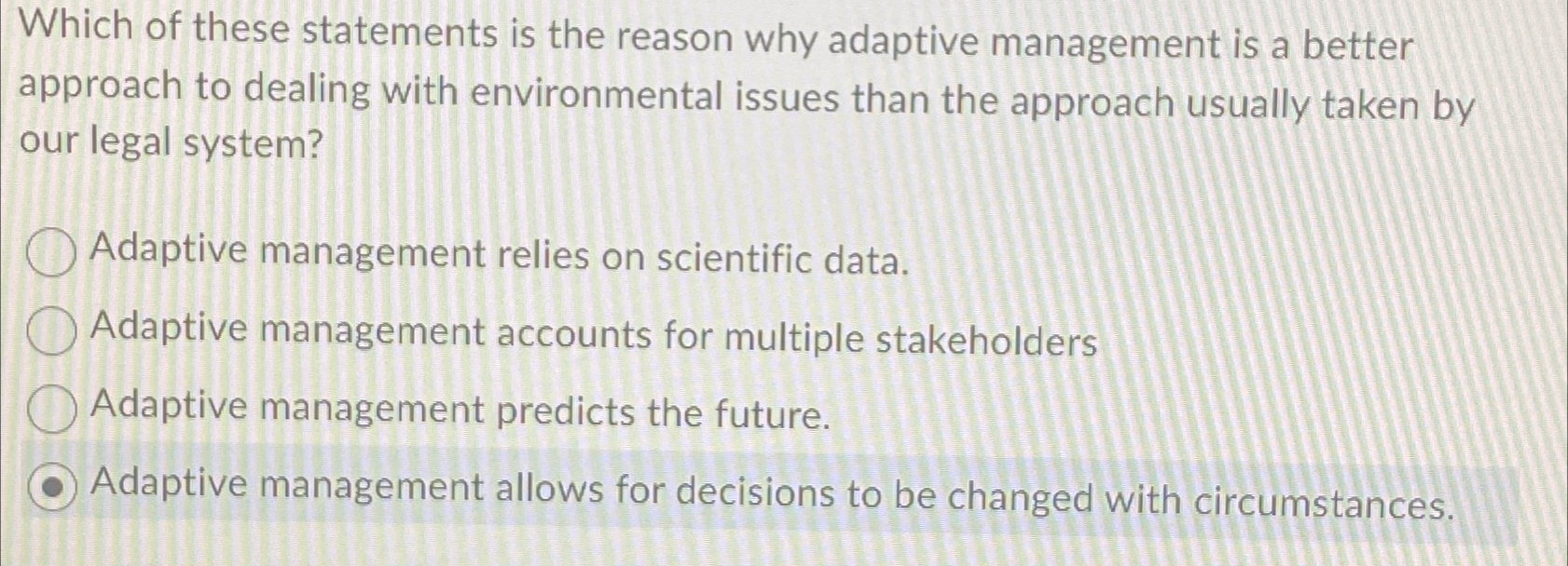 Solved Which of these statements is the reason why adaptive | Chegg.com