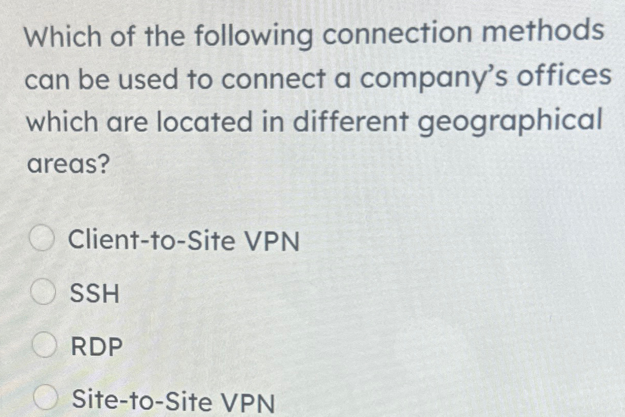 Solved Which of the following connection methods can be used | Chegg.com