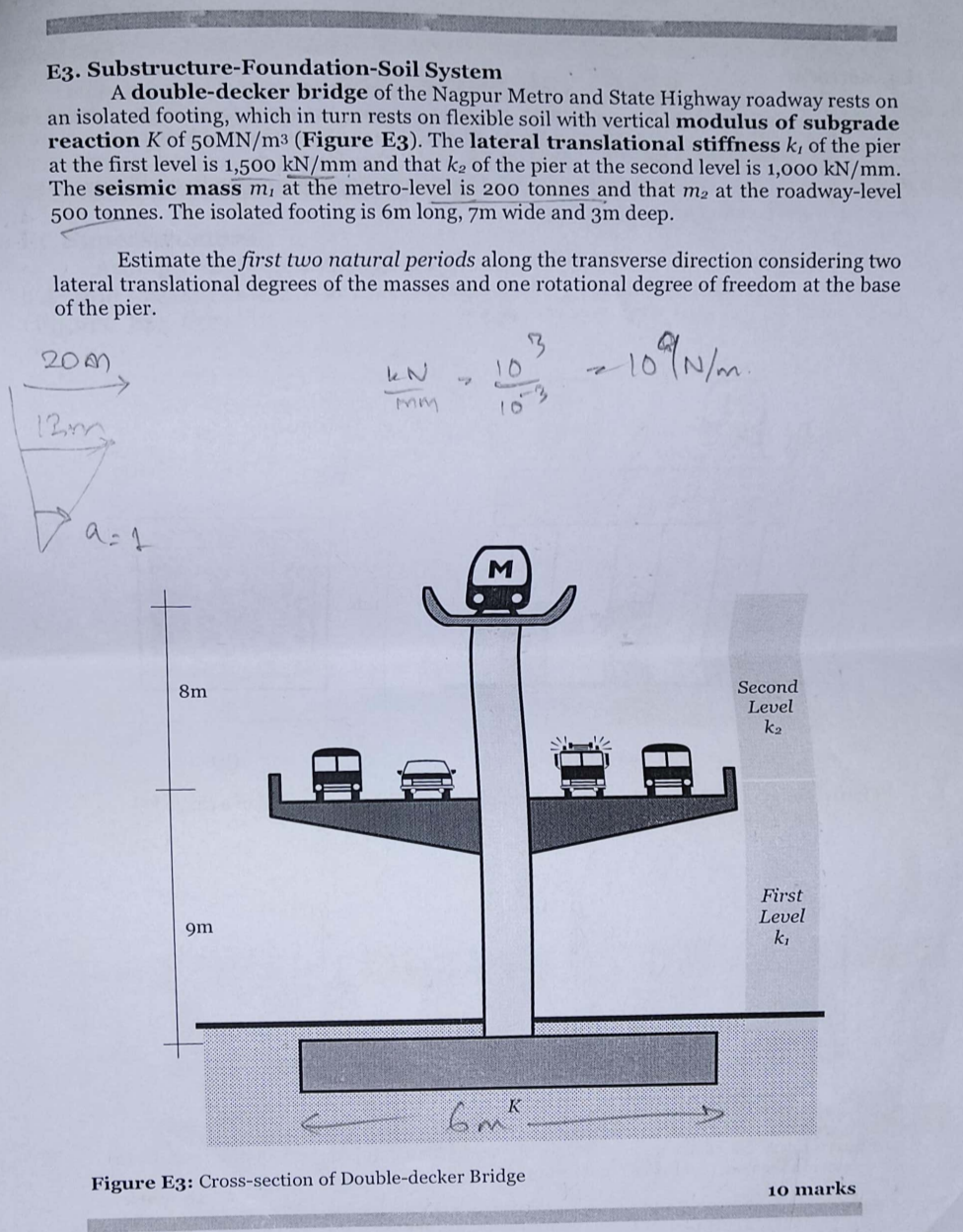 Solved E3. ﻿Substructure-Foundation-Soil SystemA | Chegg.com