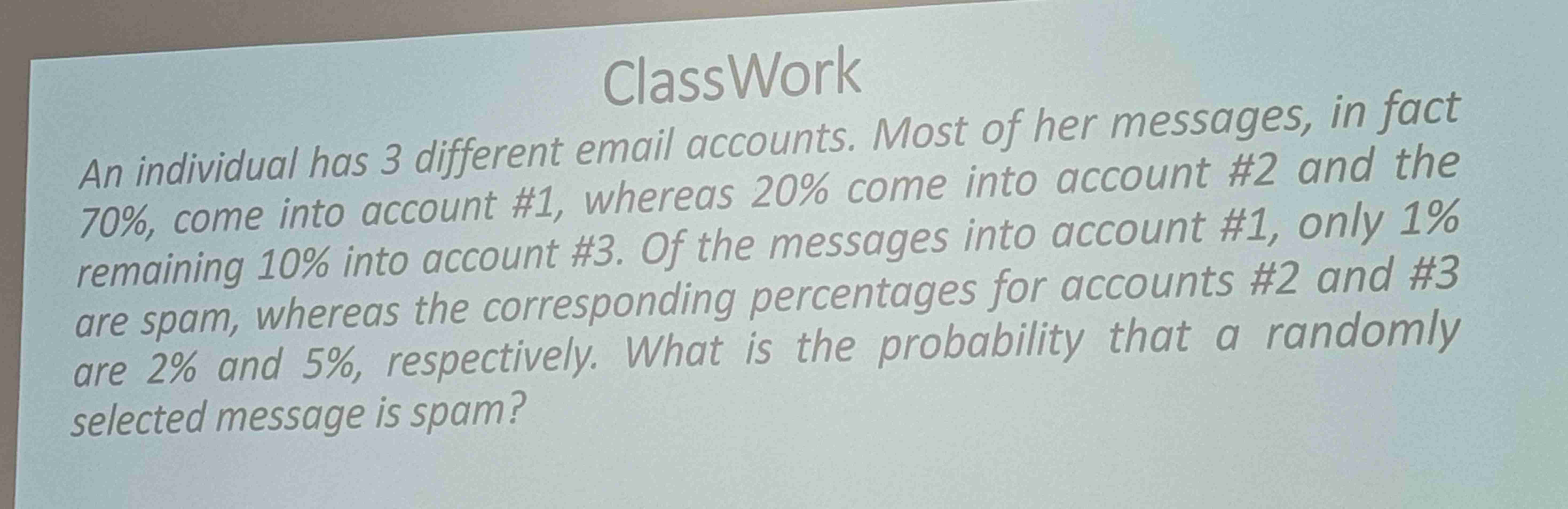 An individual has 3 ﻿different email accounts. Most | Chegg.com
