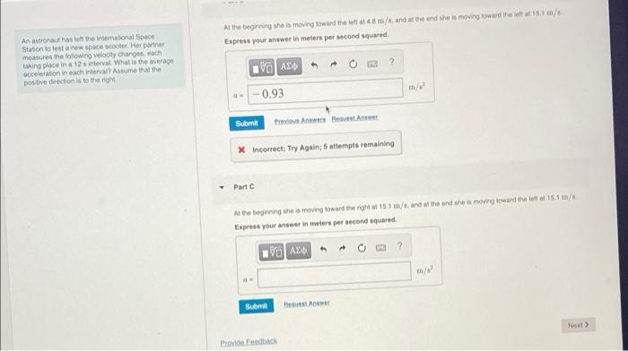 Solved An astronaut has left the International Space Station | Chegg.com