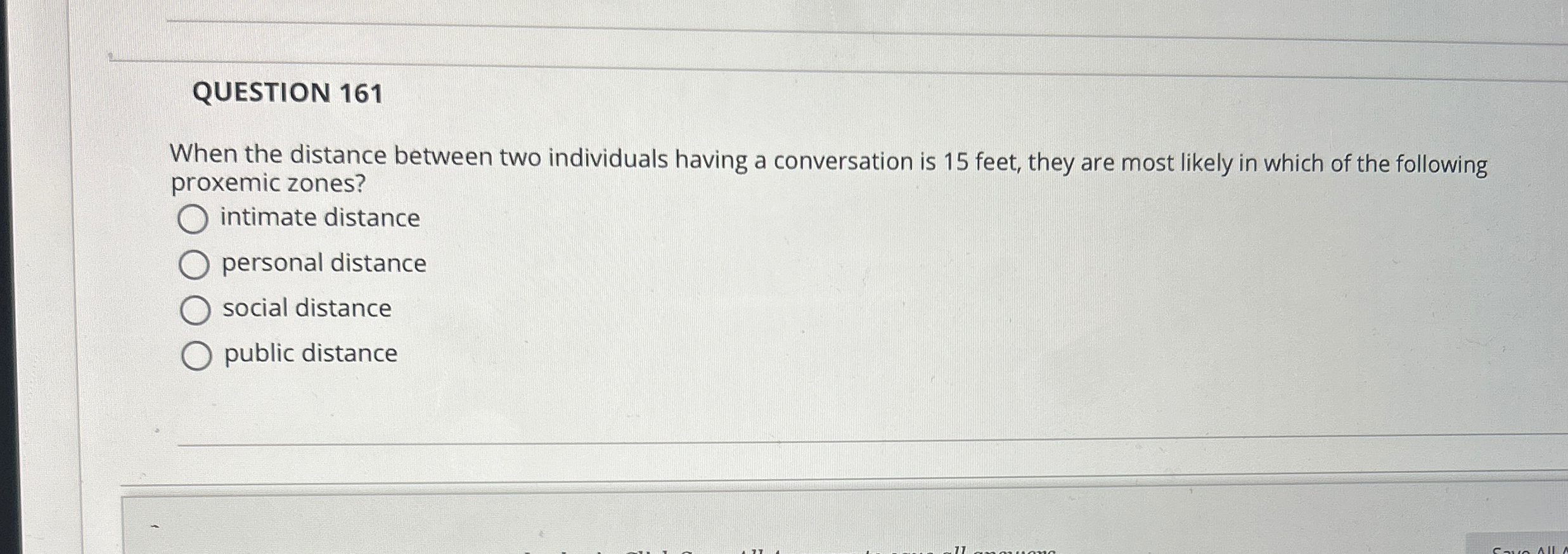 Solved QUESTION 161When the distance between two individuals | Chegg.com