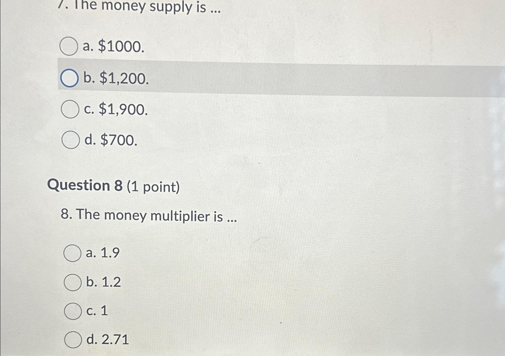 Solved For questions 6-9, ﻿consider the following | Chegg.com