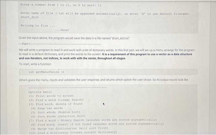 Solved That dictionary is already open! pick another. Which | Chegg.com