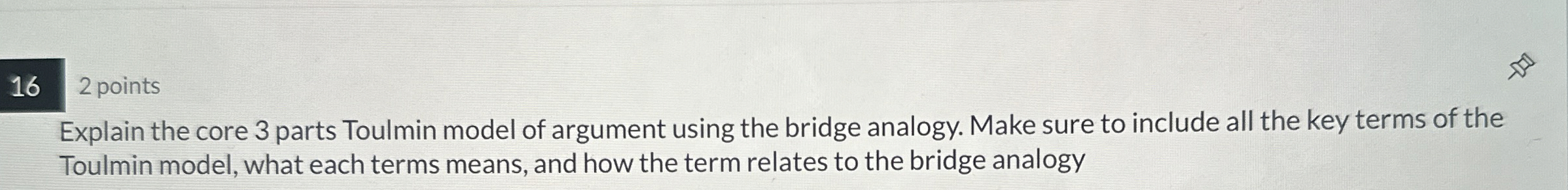 Solved Explain the core 3 ﻿parts Toulmin model of argument | Chegg.com