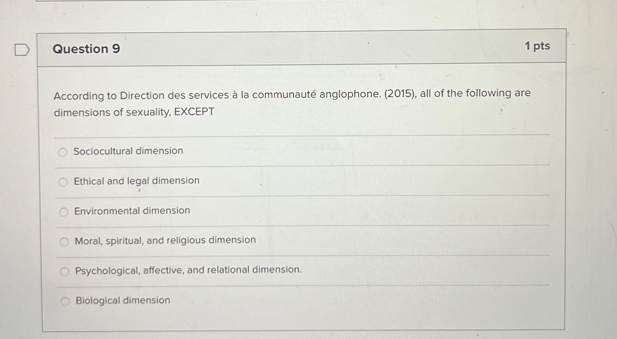 Solved Question 91 ﻿ptsAccording to Direction des services à | Chegg.com