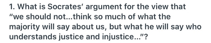 Solved 1. What is Socrates' argument for the view that "we | Chegg.com