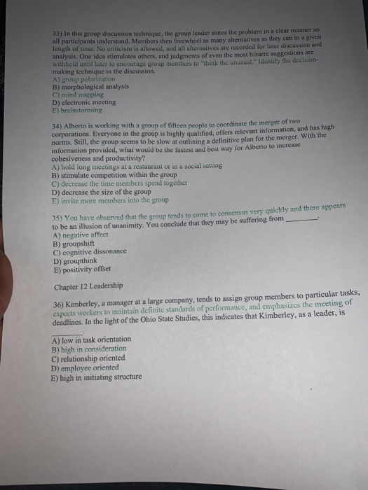 Solved Chapter 1 What Is Organizational Behavior? - are | Chegg.com