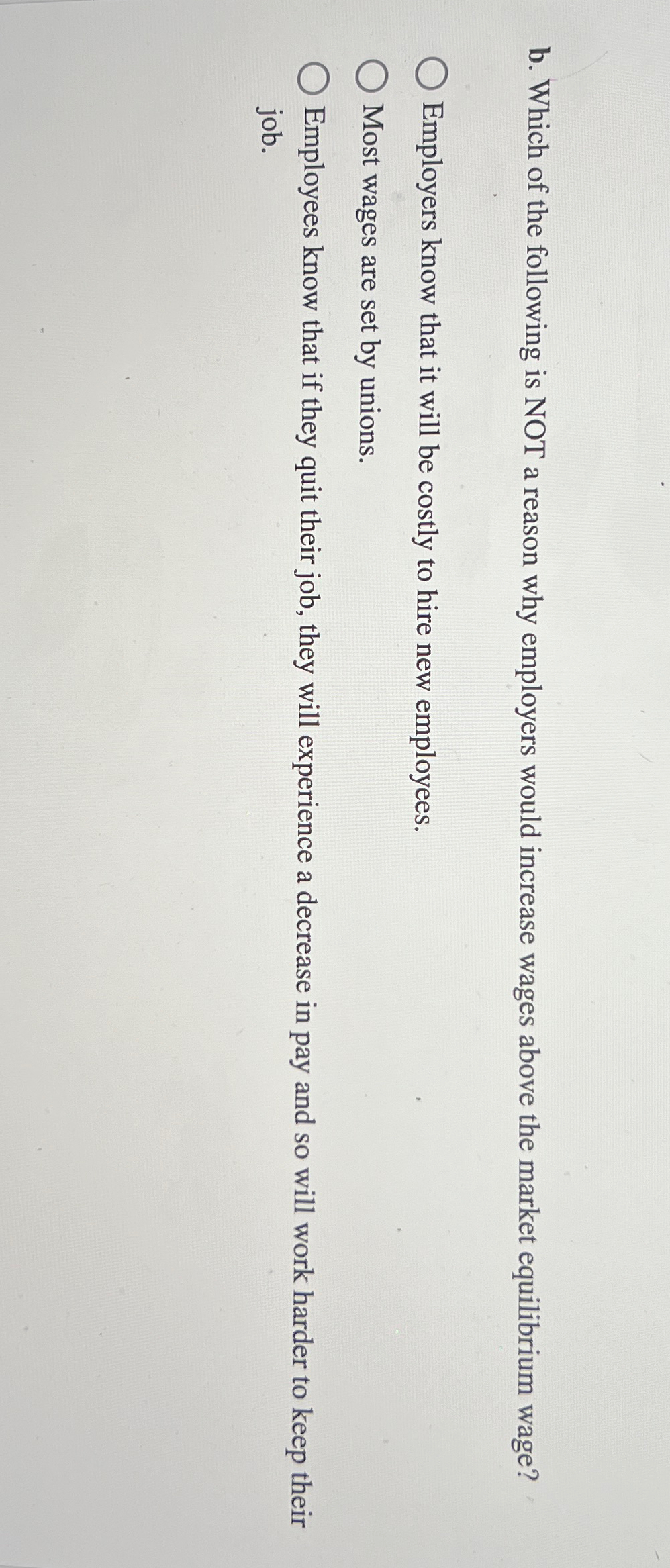 Solved b. ﻿Which of the following is NOT a reason why | Chegg.com