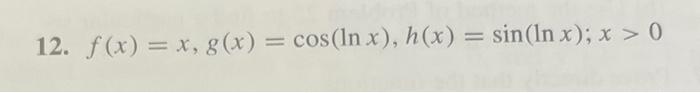 Solved In Problems 7 through 12, use the Wronskian to prove | Chegg.com