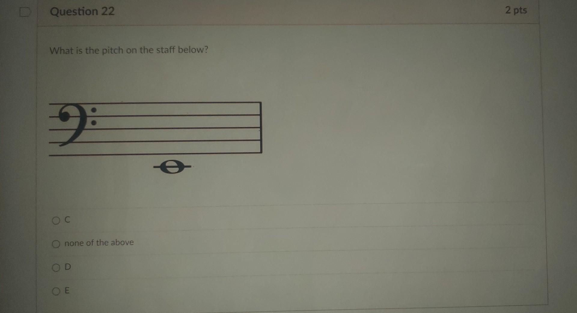 What is the pitch on the staff below?What is the | Chegg.com