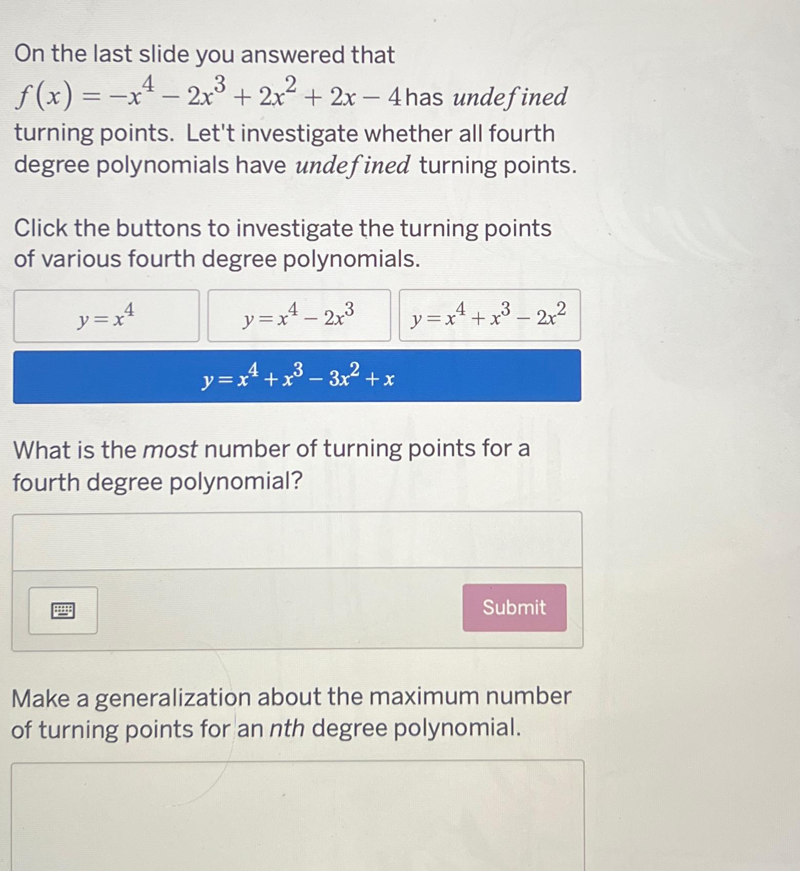 Solved On the last slide you answered that | Chegg.com
