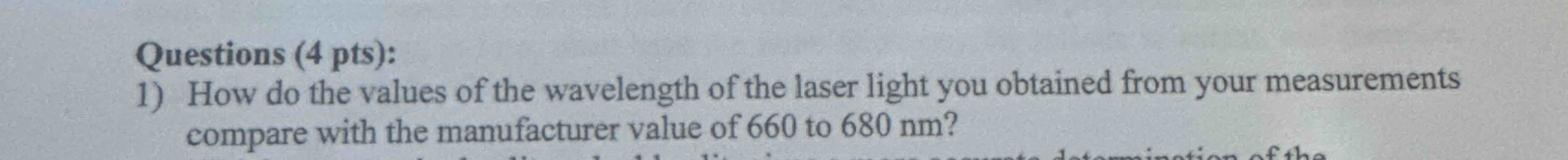 Solved Questions (4 ﻿pts):1) ﻿How do the values of the | Chegg.com