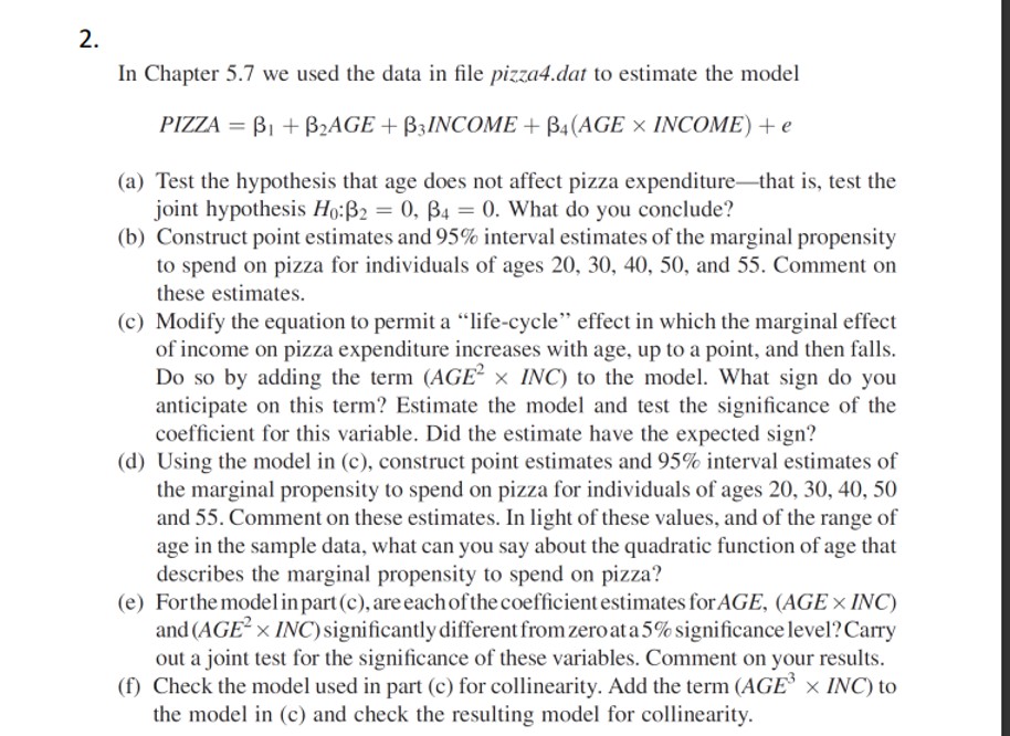 how to solve this using stata | Chegg.com