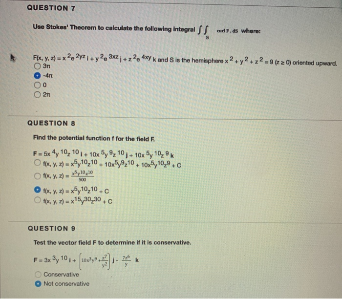 Solved QUESTION 7 Use Stokes' Theorem to calculate the | Chegg.com