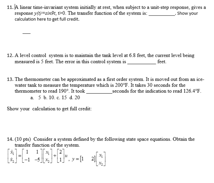 Solved A linear time-invariant system initially at ﻿rest, | Chegg.com