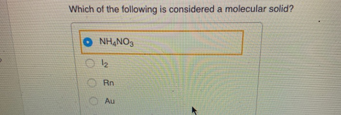 Solved Which of the following is considered a molecular | Chegg.com