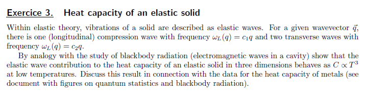 Solved Statistical thermodynamics Heat capacity of an | Chegg.com