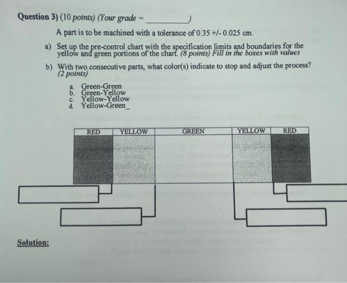 Solved uestion 3) (10 points) (Your grade = A part is to be | Chegg.com