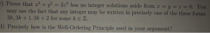 Solved Prove that r? + y2 = 322 has no integer solutions | Chegg.com