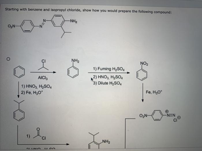 Solved Starting with benzene and isopropyl chloride, show | Chegg.com