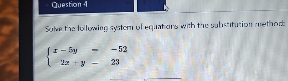Solved Question 4Solve the following system of equations | Chegg.com