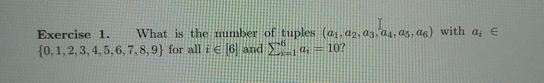 Solved Exercise 1. What is the number of tuples | Chegg.com