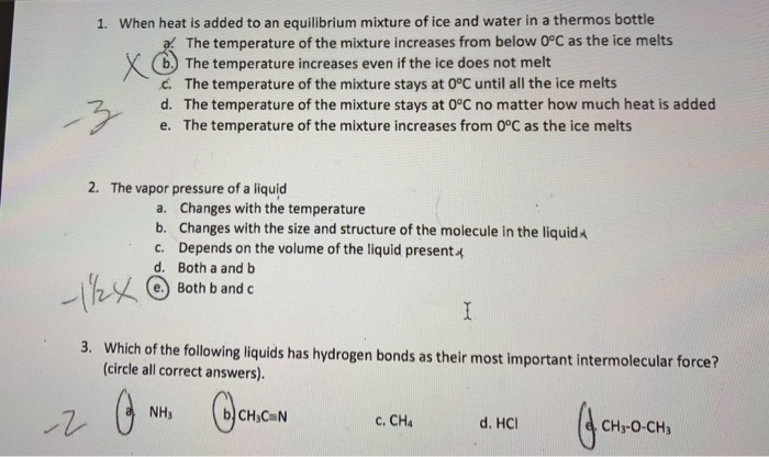 Solved 1. When heat is added to an equilibrium mixture of | Chegg.com