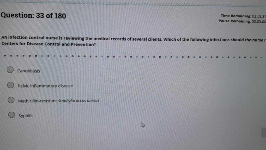 Solved Question: 33 ﻿of 180Time Remaining: 02:58:37Pause | Chegg.com