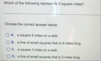 Solved Which of the following represents 9 ﻿square | Chegg.com