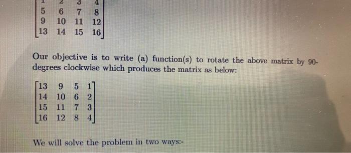 Solved Image rotation is a fundamental image processing | Chegg.com