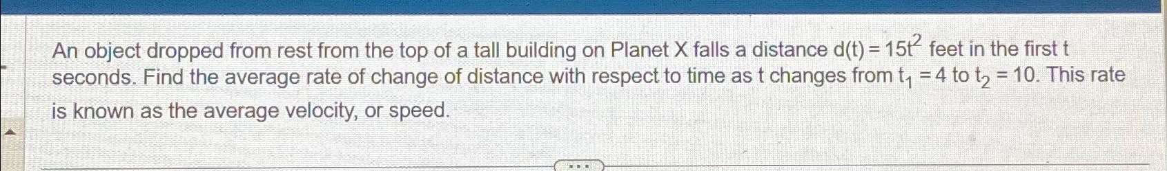 Solved An object dropped from rest from the top of a tall | Chegg.com