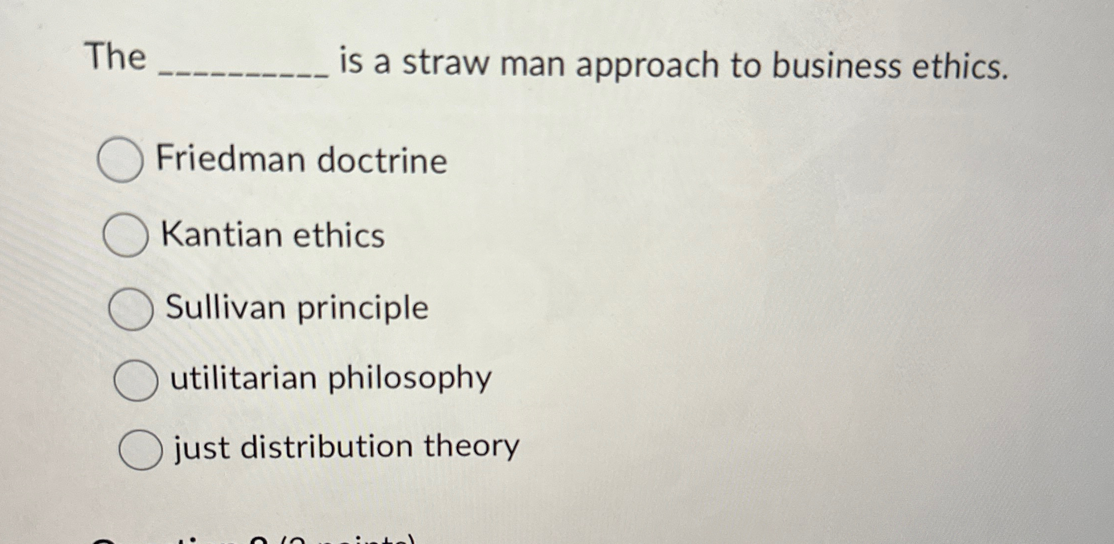 Solved The ﻿is a straw man approach to business | Chegg.com