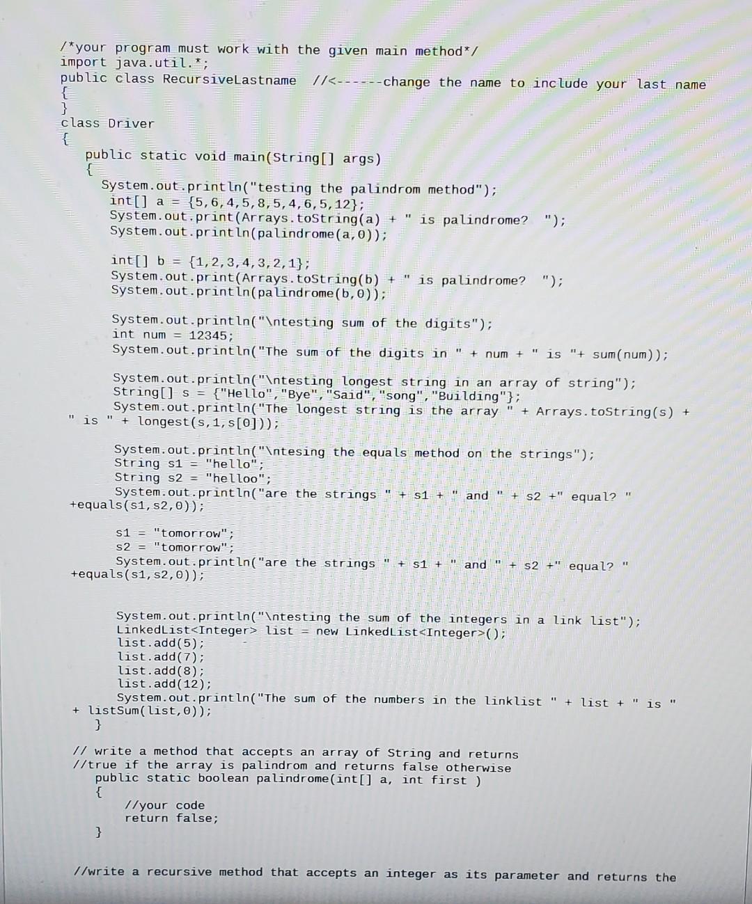 Solved Objective Practice Recursive Programming Problem In