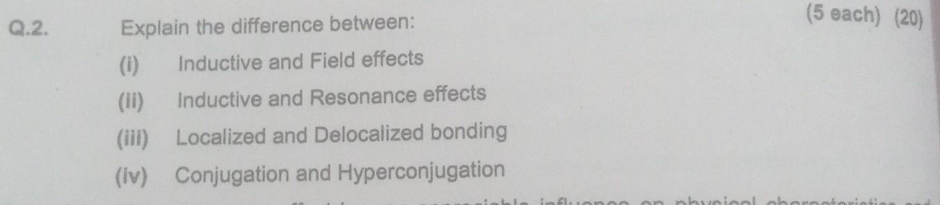 Solved Explain the difference between: (5 each) (20) (i) | Chegg.com