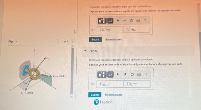 Solved Part A If The Coordinate Direction Angles For F3