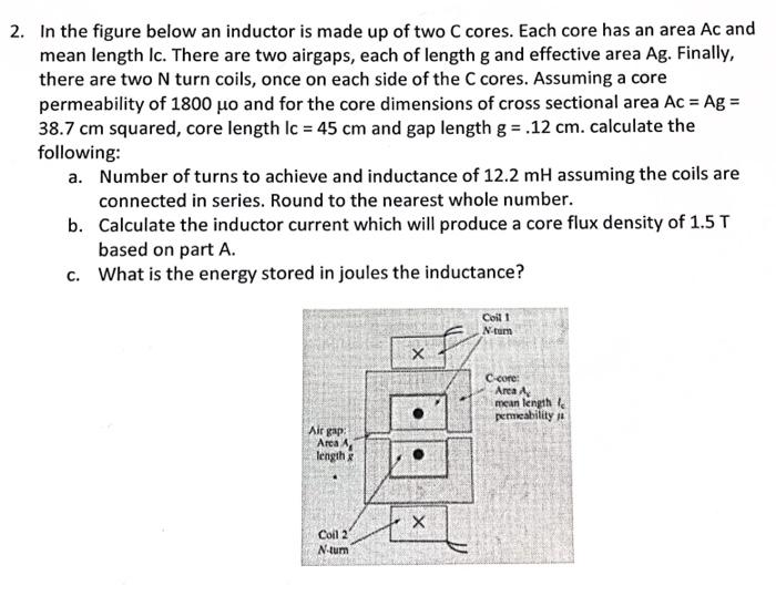 Solved 2. In the figure below an inductor is made up of two | Chegg.com