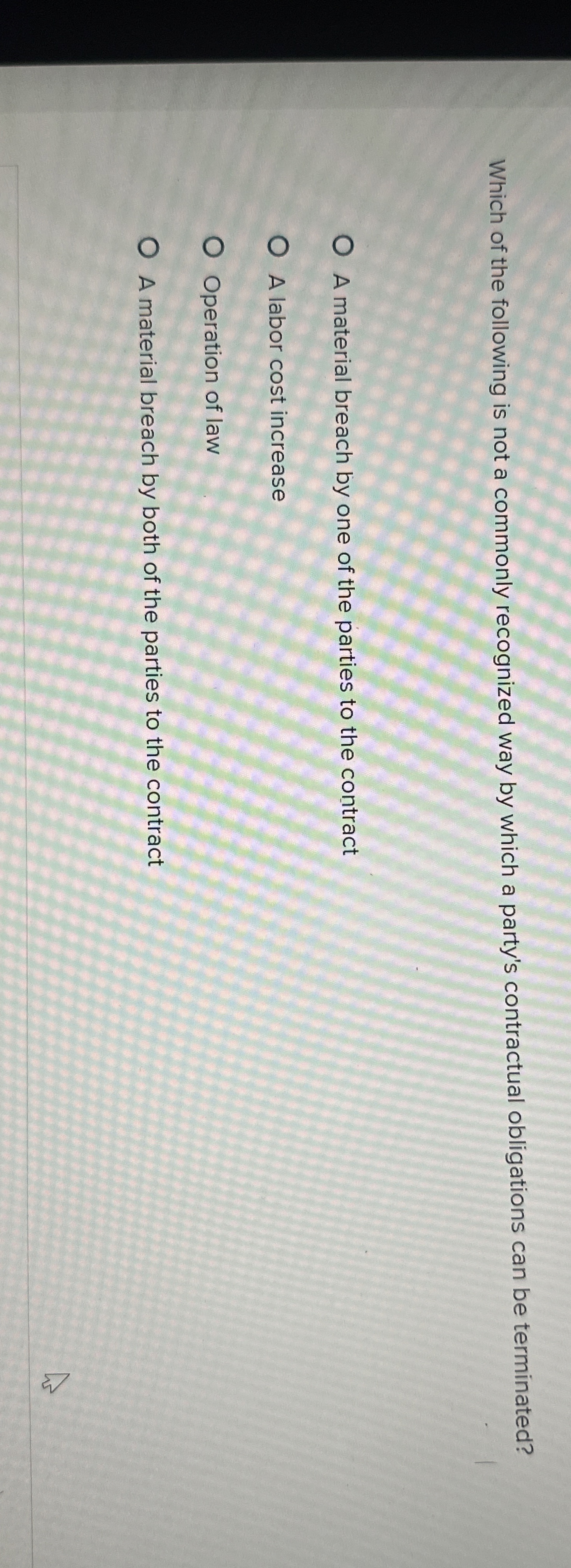 Solved Which of the following is not a commonly recognized | Chegg.com