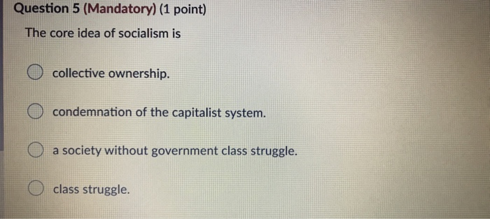 Solved Question 1 (Mandatory) (1 point) Saved The | Chegg.com