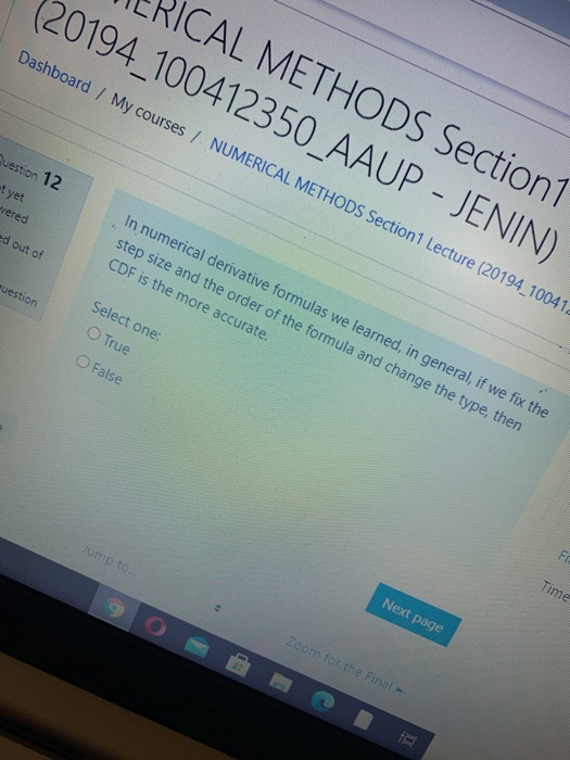 AL METHODS Section 194_100412350_AAUP - JENIN) le=8 | Chegg.com