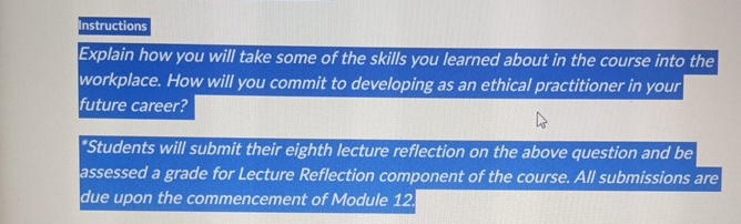 Explain how you will take some of the skills you | Chegg.com