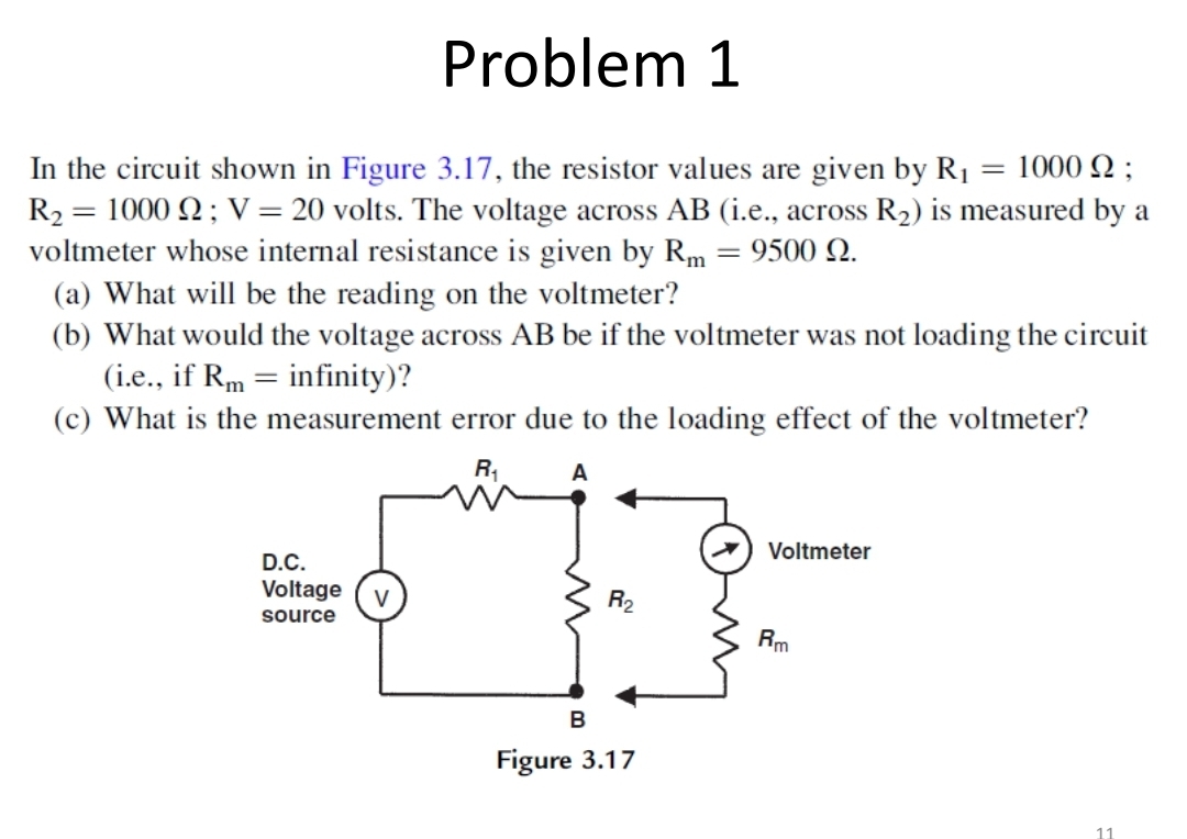 Solved Problem 1In the circuit shown in Figure 3.17, ﻿the | Chegg.com