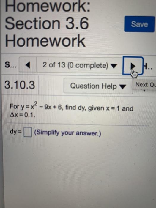 Solved Save Homework Section 3 6 Homework O Complete