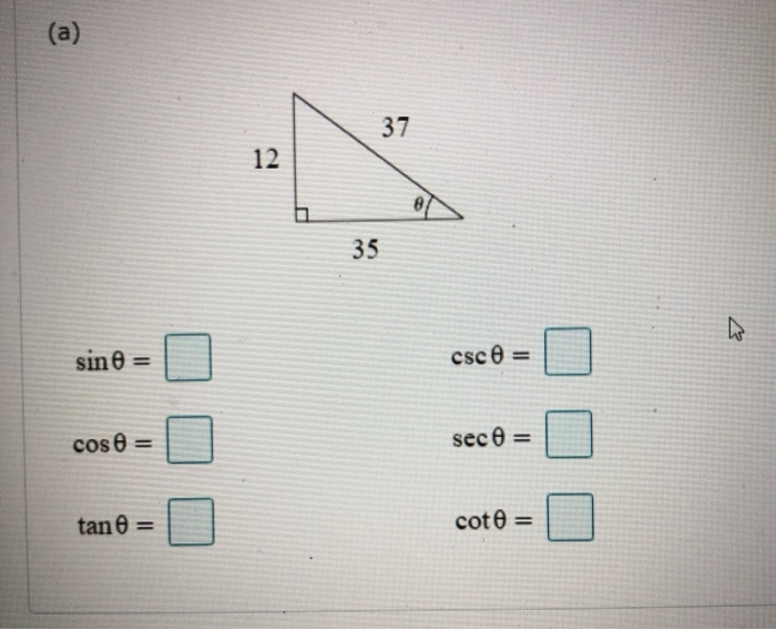 Solved Find the Exact Values of six Trigonometric functions | Chegg.com