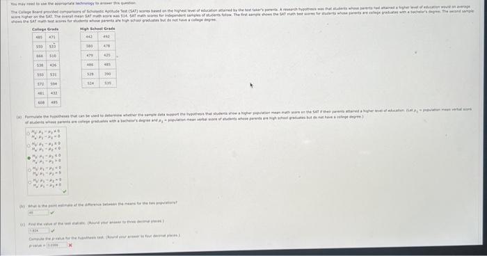 Solved PLS HELP W P VALUE | Chegg.com