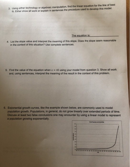 Solved Name Module 1 Application: Modeling Denver Population | Chegg.com