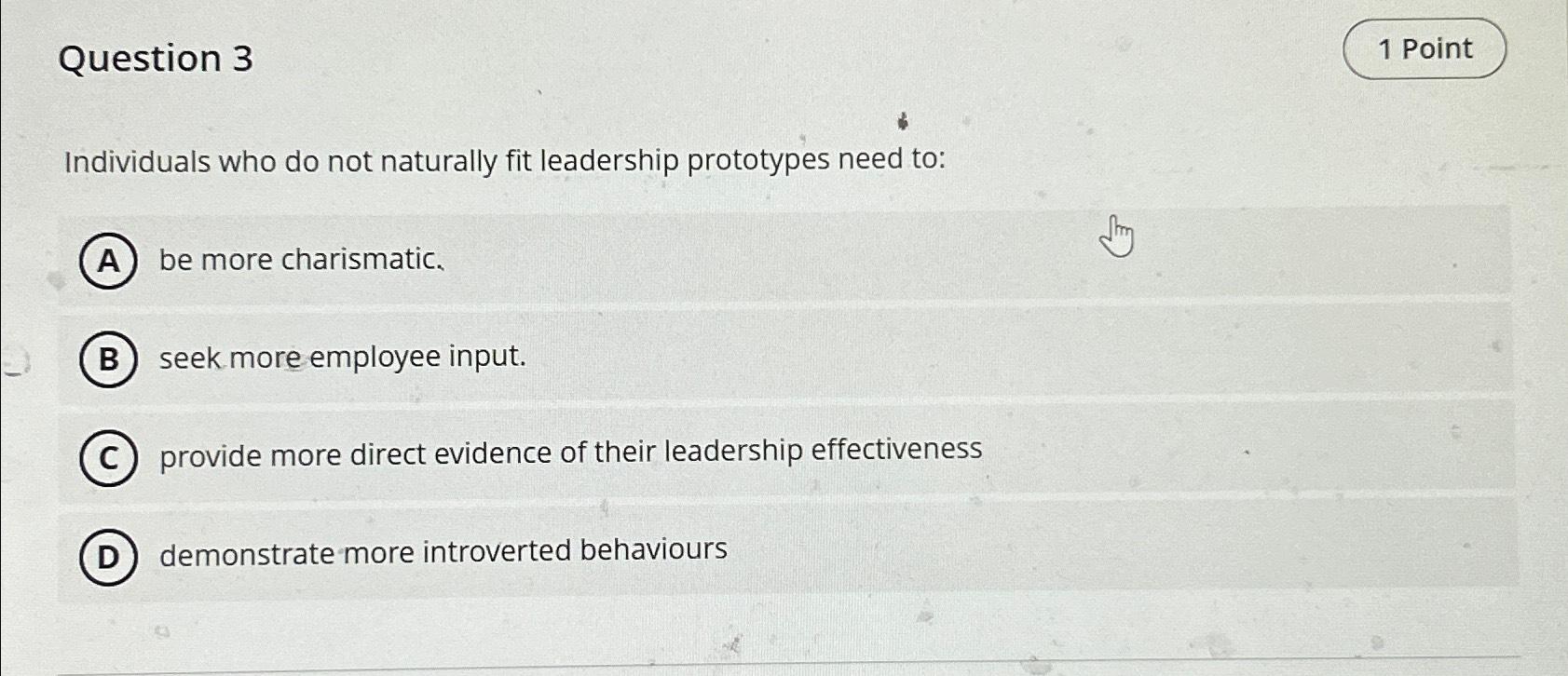 Solved Question 3Individuals who do not naturally fit | Chegg.com