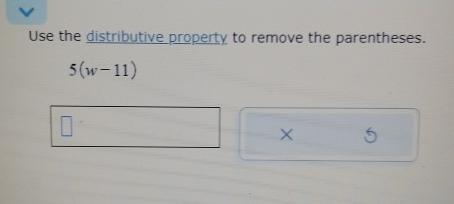 Solved Use the distributive property to remove the | Chegg.com