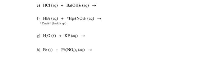 Solved Categorize each reaction (by type – e.g. redox, | Chegg.com