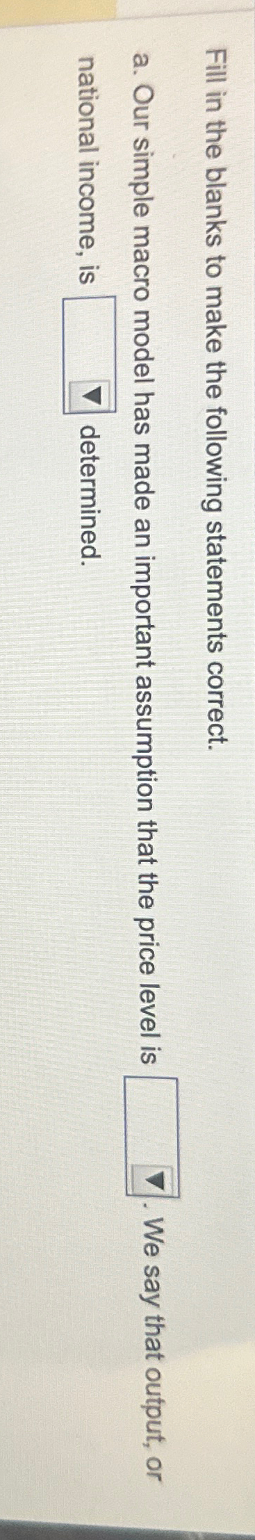 Solved Fill in the blanks to make the following statements | Chegg.com